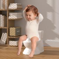 China Printed White Baby Potty Trainer with Music Eco Friendly PP Plastic EN-71 Certified Custom Logo for sale