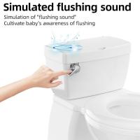 China Printed White Baby Potty Trainer with Music Eco Friendly PP Plastic EN-71 Certified Custom Logo for sale