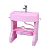 China Large Square Type Children's Washstand Hot Selling Safety Standards White / Pink Color Customized for sale