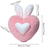 China Cute Heart Shaped Plush Pillow Soft Sleeping Pillow Living Room Decor Valentine's Day Gifts Comfortable Love Pillow Sofa Cushion for sale