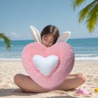 China Cute Heart Shaped Plush Pillow Soft Sleeping Pillow Living Room Decor Valentine's Day Gifts Comfortable Love Pillow Sofa Cushion for sale