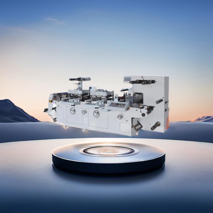 300 TIMES/MIN DOUBLE HEAD TWO STATION LABEL HOT FOIL STAMPING FLAT BED DIE CUTTING MACHINERY EMBOSSING GOLDEN SIVER 1