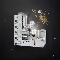 China LABEL (LOGO) FLEXO PRINTING MACHINE STANDARD: WITH 1 DIE CUTTING OVERPRINTING PRECISION +-0.1MM MACHINE BODY THICKNESS22 for sale