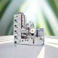 China RY-4502L COLOR AUTOMATIC LABEL FLEXO PRINTING MACHINE INCLUDE DIE CUTTING UNIT MITSUBISHI TENSION CONTROLLER FOR UNWIND for sale