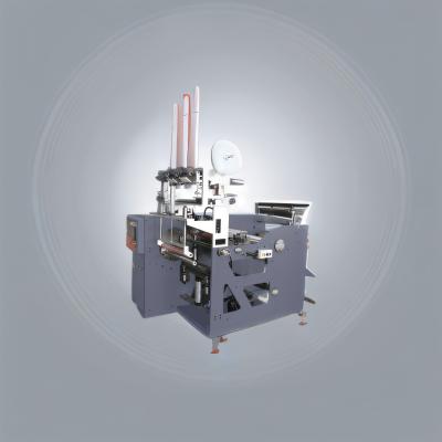 China REVOLUTIONARY NO STOP TURRET REWINDING MACHINE WITH PNEUMATIC UNWINDING SLITTING UNIT NARROW WEB LABEL FULL SERVO STABLE for sale
