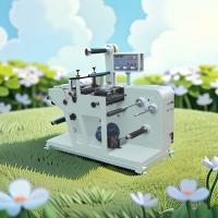 China MAX. UNWINDER DIAMETER 500MM  DIE-CUT DIFFERENT KINDS OF ADHESIVE LABELS WITH A SMALL ROTARY DIE CUTTING MACHINE for sale