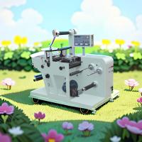 China MAX. UNWINDER DIAMETER 500MM  DIE-CUT DIFFERENT KINDS OF ADHESIVE LABELS WITH A SMALL ROTARY DIE CUTTING MACHINE for sale