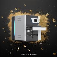 China 370MM MAX. WEB WIDTH STABLE 4 SPINDLES AUTOMATIC NON-STOP REWINDING MACHINE CONNECT WITH BLANK LABEL DIE CUTTING MACHINE for sale