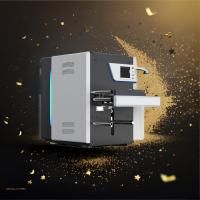 China 370MM MAX. WEB WIDTH STABLE 4 SPINDLES AUTOMATIC NON-STOP REWINDING MACHINE CONNECT WITH BLANK LABEL DIE CUTTING MACHINE for sale