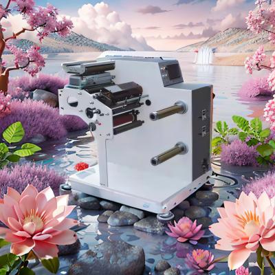China 200m/Min Turret Label Slitter Rewinder Narrow Web Medium Speed Slitting Machine Servo Driven Taper Tension Web Guide for sale