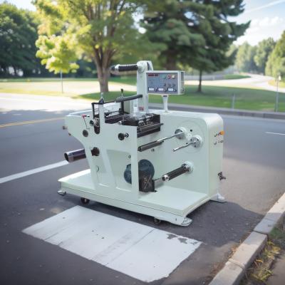 China LENGTH OF DIE CUTTING 190-476 MM FULL ROTARY DIE CUTTING MACHINE WITH SLITTING STATION AND TURRET REWINDING STATION for sale