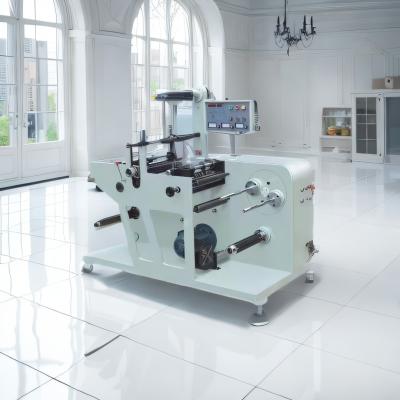 China MQ-320/420YE BLANK SELF-ADHESIVE LABELS ROTARY DIE CUTTING MACHINE AND SLITTING WITH TURRET REWINDING SMALL AIR SHAFT for sale