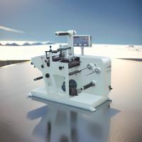 China ROTARY BLANK LABEL DIE CUTTING MACHINE WITH SLITTER NUMBER/METER COUNTING FUNCTION 600MM UNWIND REWIND EXTRA AIR SHAFT for sale
