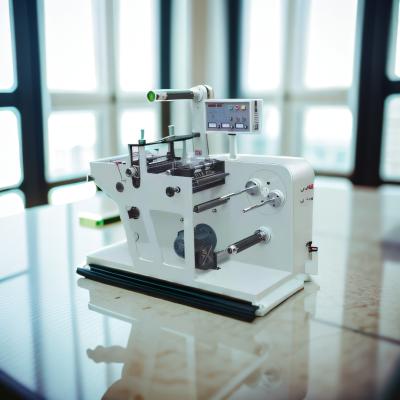 China EFFICIENT ADHESIVE LABEL PAPER PROCESS MACHINERY MAX DIAMETER 500MM ROTARY BLANK LABEL DIE CUTING MACHINE WITH SLITTER for sale