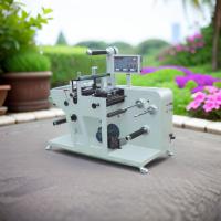 China MINI SLIT WIDTH 16MM ADHESIVE LABEL PAPER PROCESS MACHINERY MQ-320-Y VOLTAGE 380V/220V ROTARY BLANK LABEL DIE CUTTING for sale