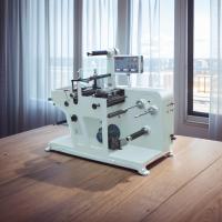 China MQ-320-Y ROTARY BLANK LABEL DIE CUTING MACHINE WITH SLITTER SYNCHRONOUS MOTOR FOR WASTE REWINDING CONTROLLED for sale