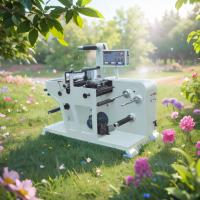 China MQ-320-Y ROTARY BLANK LABEL DIE CUTING MACHINE WITH SLITTER SYNCHRONOUS MOTOR FOR WASTE REWINDING CONTROLLED for sale