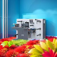 China 380V VOLTAGE INTERMITTENT ROTARY DIE CUTTING MACHINE - 15KW PRECISION WITH TURRET SLITER REWINDING 2 SHAFT PRINTED LABEL for sale