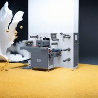 China 380V VOLTAGE ADHESIVE LABEL PAPER PROCESS MACHINERY WITH 480MM DIE CUTTING LENGTH INTERMITTENT SEMI ROTARY DIE-CUTTING for sale