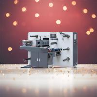 China PRECISE FULL SERVO INTERMITTENT ROTARY DIE CUTTING MACHINE WITH 350MM MATERIAL FEEDING WIDTH IML LABEL WITH CONVEYOR for sale