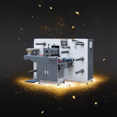 China DIE CUTTING LENGTH 480MM ADHESIVE LABEL PAPER PROCESS MACHINERY - MOQ 1 SET INTERMITTENT SEMI ROTARY DIE-CUTTING SLITter for sale