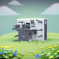 China MAX SPEED 120M/MIN MQ-YIIE ADHESIVE LABEL PAPER PROCESS MACHINERY MOQ 1 SET INTERMITTENT SEMI ROTARY DIE-CUTTING MACHINE for sale