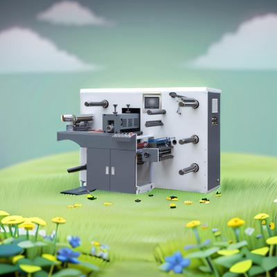China MAX SPEED 120M/MIN MQ-YIIE ADHESIVE LABEL PAPER PROCESS MACHINERY MOQ 1 SET INTERMITTENT SEMI ROTARY DIE-CUTTING MACHINE for sale