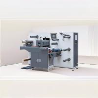 China 15KW INTERMITTENT ROTARY DIE CUTTING MACHINE AT 120M/MIN SLITTING SPEED MAX REWINDING DIAMETER 600MM WITH TURRET REWIND for sale