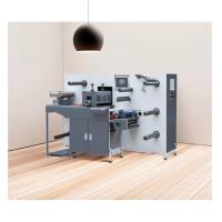 China 15KW INTERMITTENT ROTARY DIE CUTTING MACHINE AT 120M/MIN SLITTING SPEED MAX REWINDING DIAMETER 600MM WITH TURRET REWIND for sale