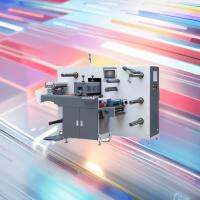 China HIGH-SPEED ADHESIVE LABEL PAPER PROCESS MACHINERY 12KW POWER 650MM REWINDING DIAMETER SEMI-ROTARY DIE CUTTING MACHINERY for sale