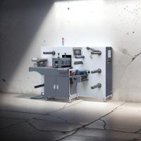 China 320MM MAX MATERIAL FEEDING WIDTH - SEMI ROTARY LABEL AND SLITTING DIE CUTTING MACHINE OPTIONAL TURRET REWINDING 2 SHAFT for sale