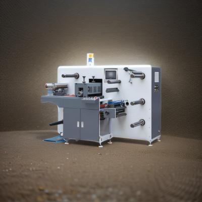 China MQ-350YII SEMI-ROTARY INTERMITTENT DIE CUTTING WITH CONVEYOR FOR IML LABEL IN-MOLD-LABELS PRINTED BLANK COLOR TRACKING for sale
