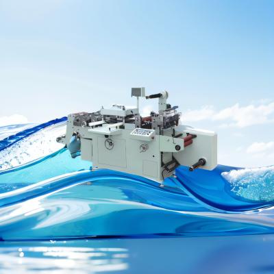 China MQ-350Z AUTOMATIC MEDIUM SPEED LABEL DIE CUTTING MACHINE OPTIONAL FILM LAMINATING HOT STAMPING HOLD PUNCHING SIDE MIDDLE for sale