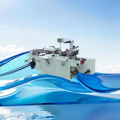China MAX SPEED 300TIME/MIN ADHESIVE LABEL PAPER PROCESS MACHINERY MIDDLE HIGH-SPEED FLATBED MACHINE HOT STAMP LAMINATING film for sale
