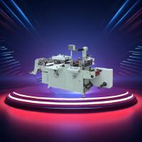China MQ-350Z AUTOMATIC MEDIUM SPEED LABEL DIE CUTTING MACHINE PLATEN PRESSING STRUCTURE SERVO SYSTEM CONTROL THE MATERIAL for sale