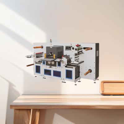 China MAX REWINDING DIAMETER 800MM ADHESIVE LABEL PAPER PROCESS MACHINERY VOLTAGE 380V HIGH SPEED FLATBED DIE CUTTING MACHINe for sale