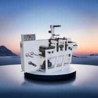 China MQ-350Y ROTARY DIE CUTTING MACHINE TWO STATION WITH THE CONVEYOR COLLECTION BLANK MATERIAL NON-PRINTED PAPER LABELS for sale
