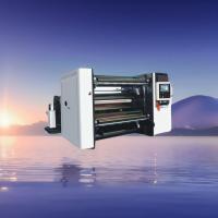 China Automatic cup paper slitting machine Slip shaft CCD web guide(printed material) shaft-less unwinding slitting big jumbo for sale