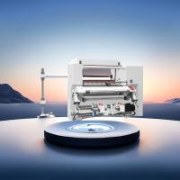 China PET OPP CPP PE PS PVC OPTICAL MATERIALS FILM FOIL PAPER ROLLS VARIOUS LABELS PLC CONTROLLED HIGH SPEED SLITTING MACHINE for sale
