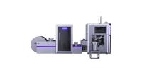 China Fully Automatic Slitting and No Glue 4 Shaft Turret Rewinding Machine with Separated Unwinding Device for sale