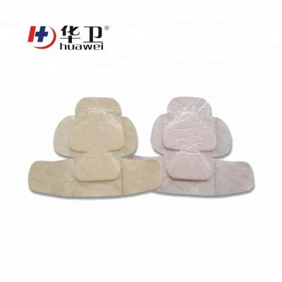 China 18*18cm high absorbent no pain peel off silicone dressing for sale