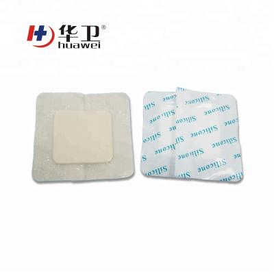 China 15*15cm advanced wound care high absorbent silicone wound dressing for sale
