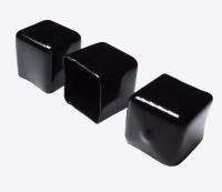 China Square Vinyl End Caps Rubber Hole Plugs Black PVC End Cap Flexible Protector Soft Rubber End Cap Plastic Cover for sale