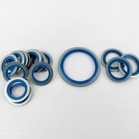 China Semi Wrapped Blue Combination Gasket Galvanized Metric Seal Customized Color for sale