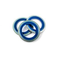 China Semi Wrapped Blue Combination Gasket Galvanized Metric Seal Customized Color for sale