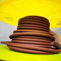 China FKM FPM NBR EPDM HNBR Flat Shape O Rings Hardness 90 Black Color Flat Shape Rubber for sale