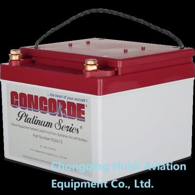 China 24Volt 13.6Ah VRLA Concorde Aircraft Battery Platinum Series RG24 15 for sale