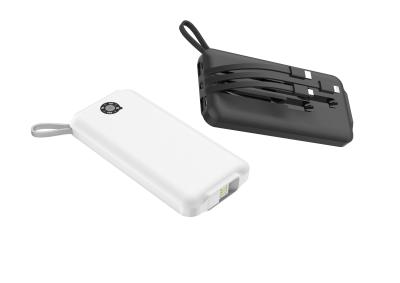 China OPPO 10000mAh Portable Power Bank with Built-in Cables 2.1A 5V ABS Fireproof for sale