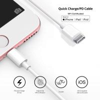 China MFi Certified 20W USB C Charger Cable 1.67A 12V 3.8mm Type C to Lightning for AirPods Pro for sale