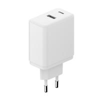 China PC Fireproof EU 2 Port Fast Charger 65W GaN with Power Delivery 15V 2A for sale